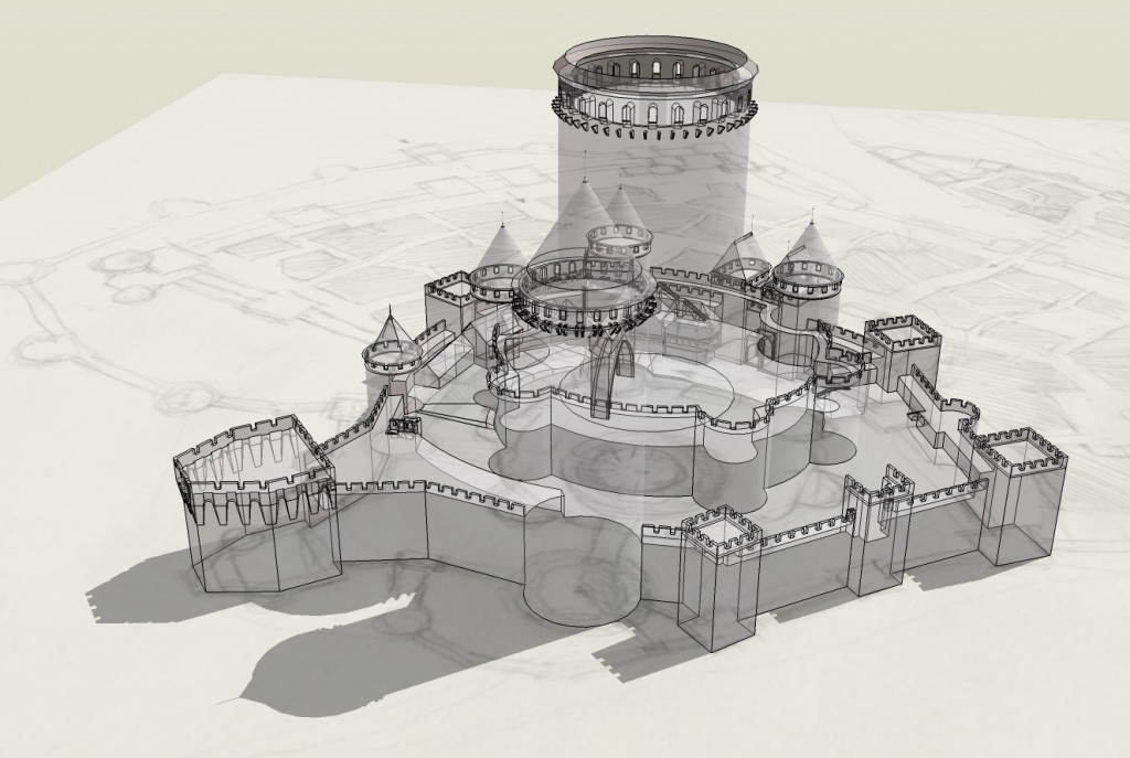 Making a medieval town and castle in Sketchup – Picture the Past